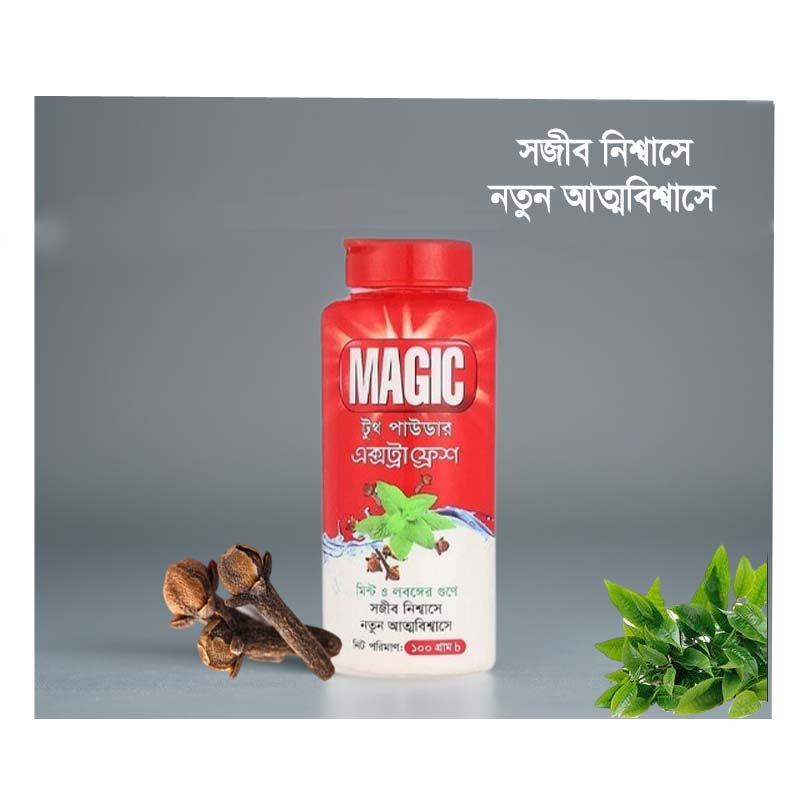 Magic Tooth Powder Extra Fresh 100g- 1piece – K SHOP